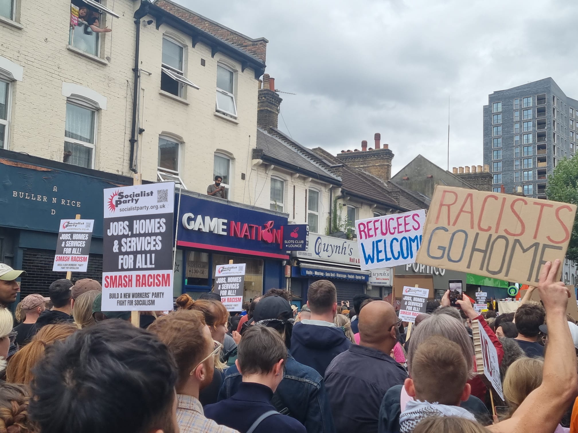 Tens of thousands march to oppose racist attacks - London Socialist Party